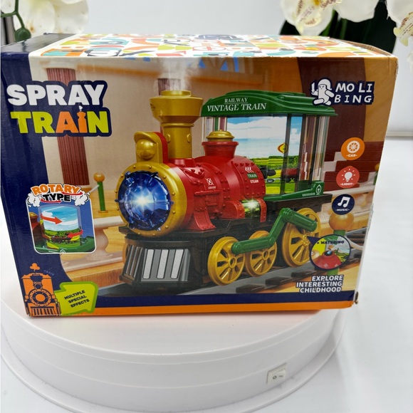 Toys | New Colorful Red And Yellow Toy Train With Water Spray Feature | Poshmark